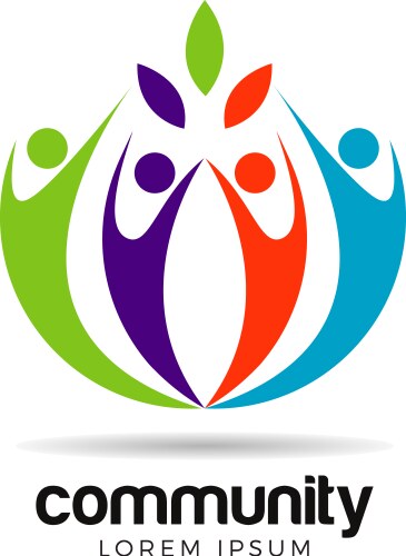 Life community symbol Royalty Free Vector Image