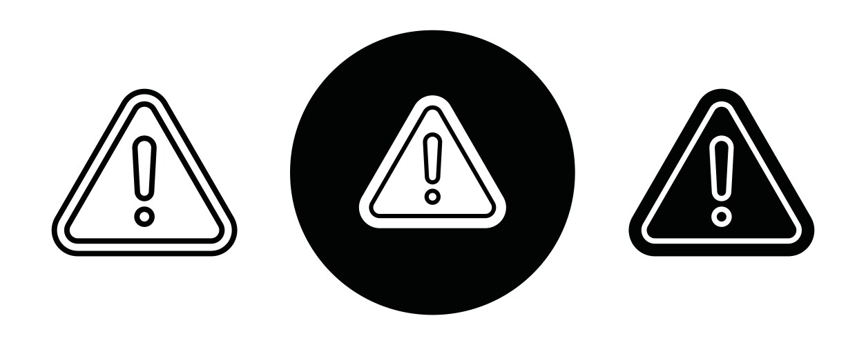 Image error icon black and white outline sign Vector Image