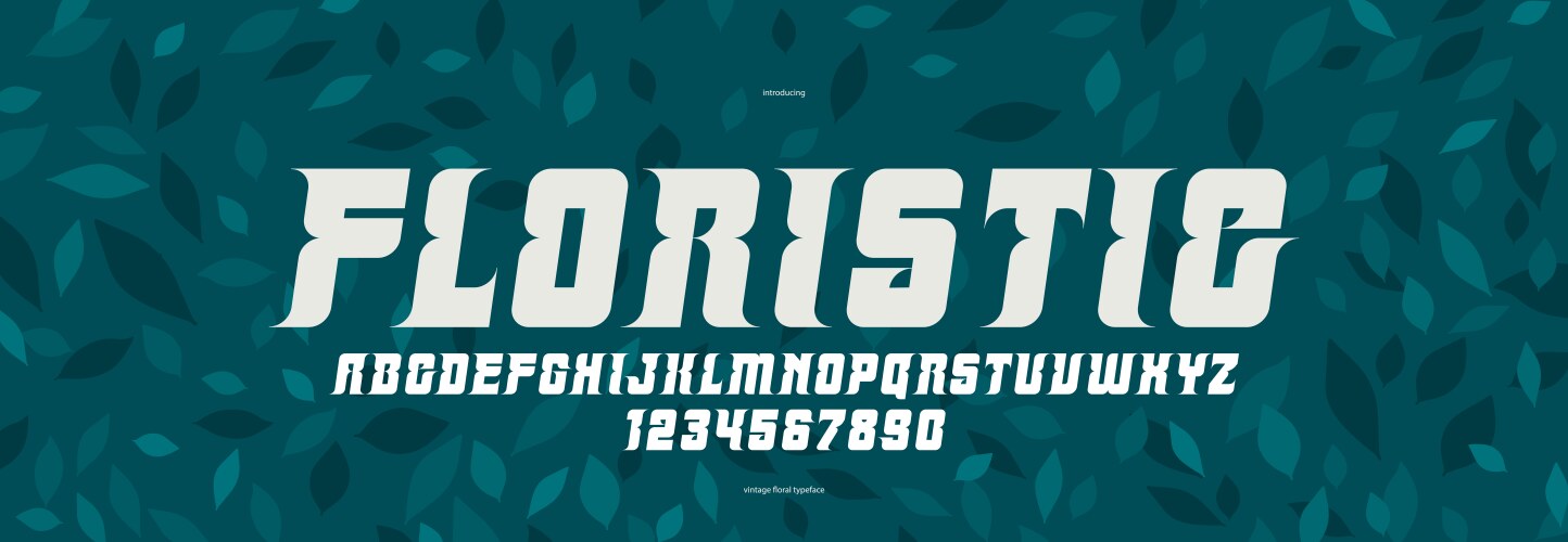 Floral display font for logos and headlines Vector Image