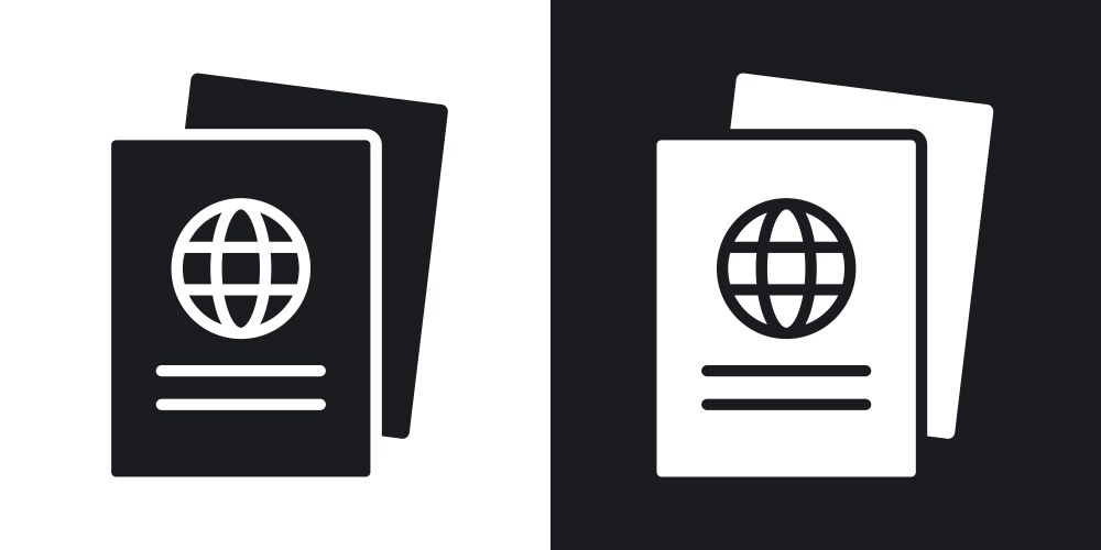 Immigration icon set on white background Vector Image