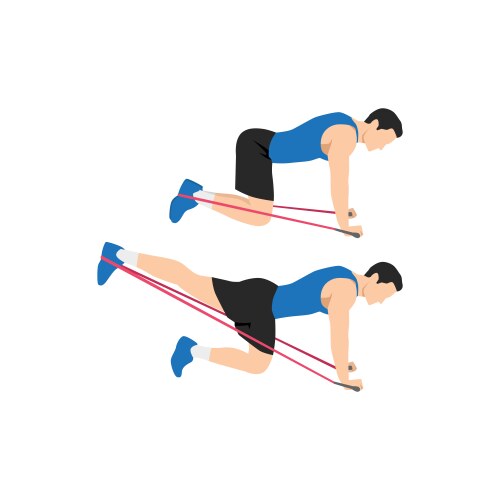 Aerobic icons resistance band Royalty Free Vector Image