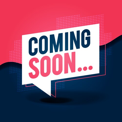 Coming soon concept with makeup mirror Royalty Free Vector