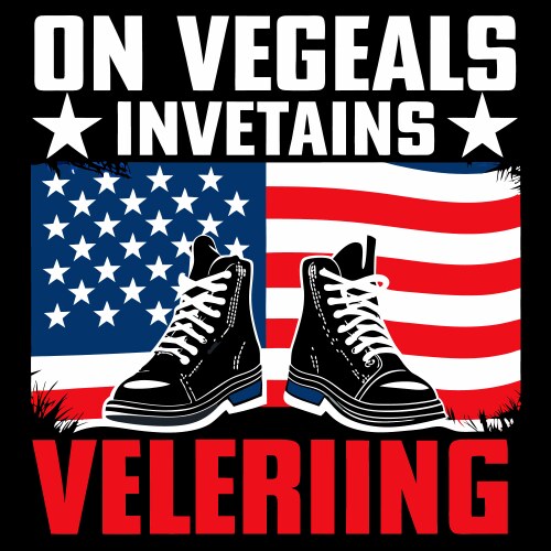 American veteran us maps boots and weapon Vector Image