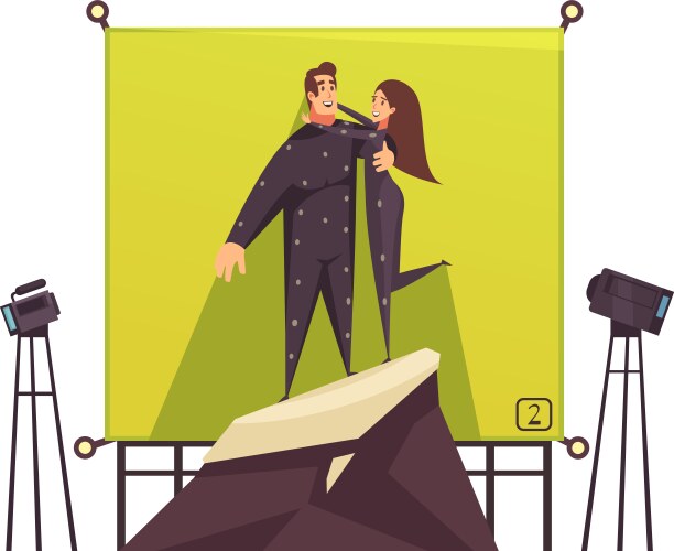 Cartoon film shooting Royalty Free Vector Image