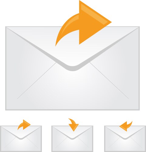 Mail envelope icon with documents email send Vector Image