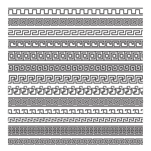 Ancient greek pattern - seamless set Royalty Free Vector