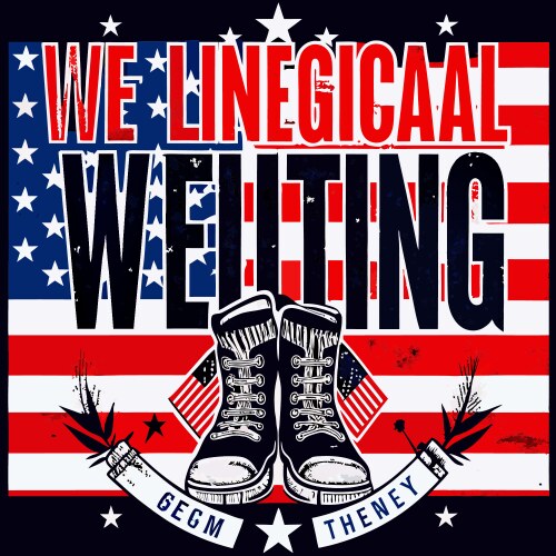 American veteran us maps boots and weapon Vector Image