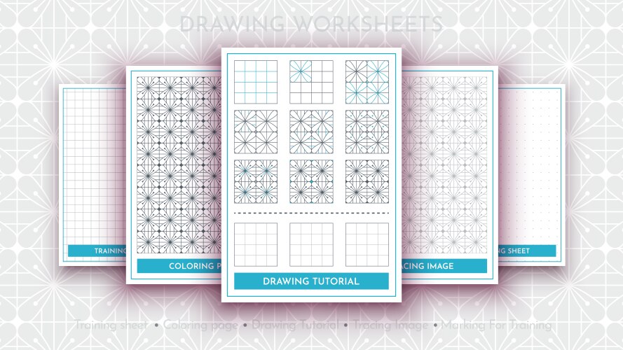 How to draw a pattern step by drawing Royalty Free Vector