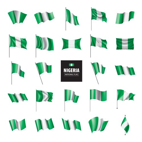 Nigeria flag Royalty Free Vector Image - VectorStock