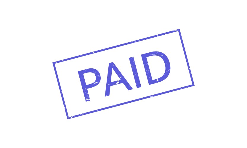 Paid Stamp Blue Vector Images (over 460)