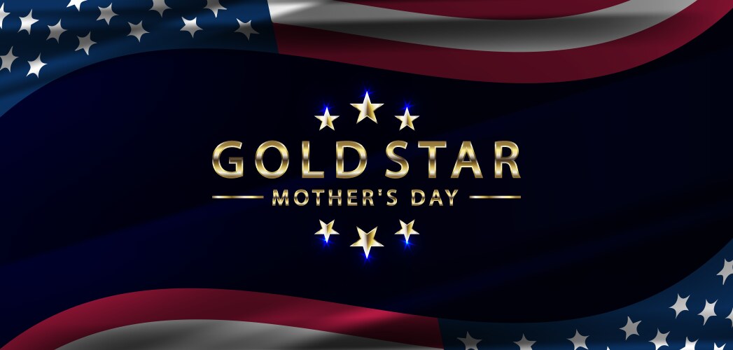 United in remembrance celebrating gold star Vector Image