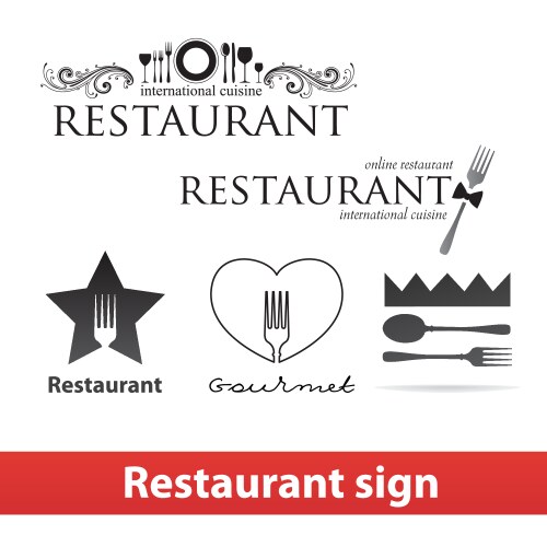 Restaurant signboard Royalty Free Vector Image
