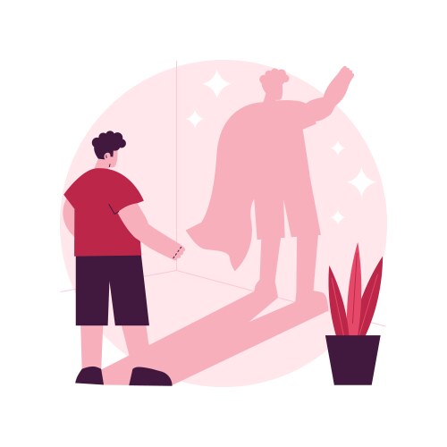 Low self esteem loathing and anger concept male Vector Image