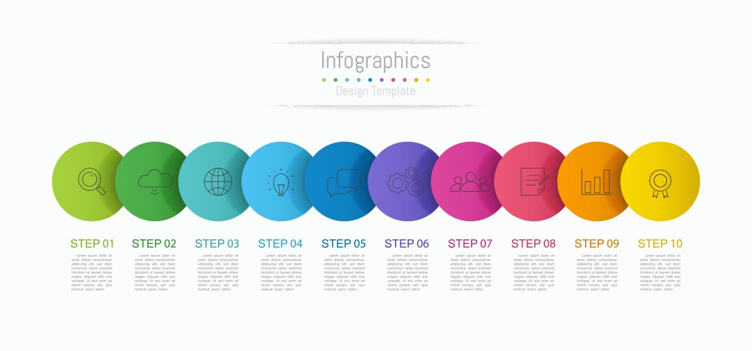 Infographic 10 options design elements Royalty Free Vector