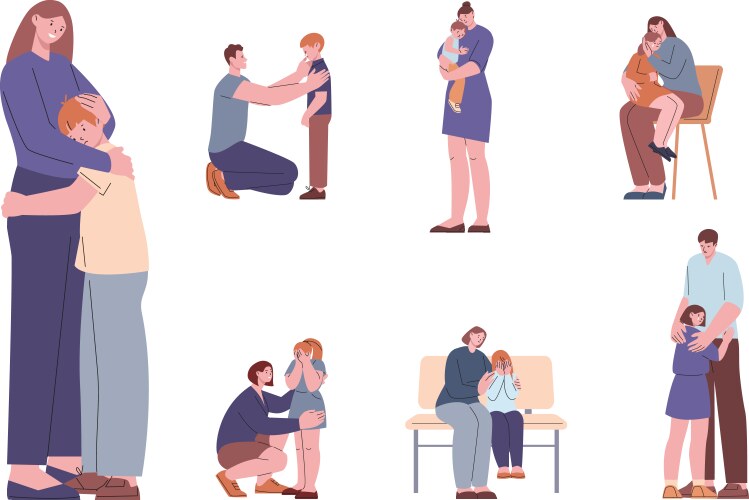 Child Kiss and Hug Parent Vector Images (over 390)