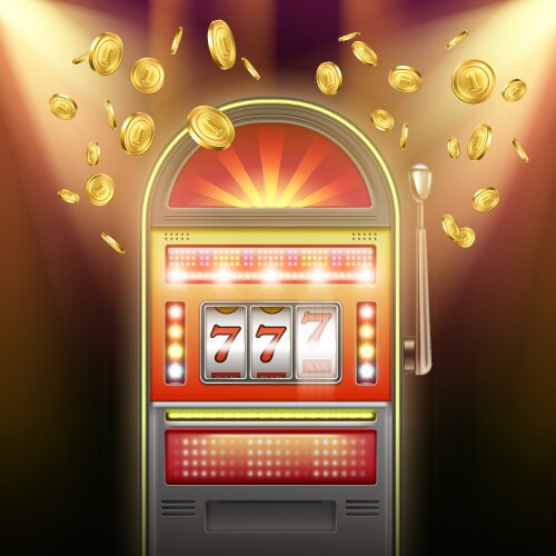 Slot machine poster Royalty Free Vector Image - VectorStock