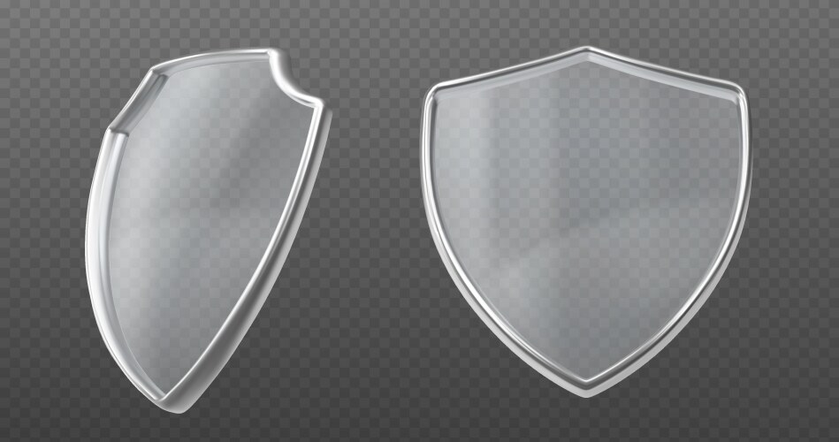 Glass shield Royalty Free Vector Image - VectorStock