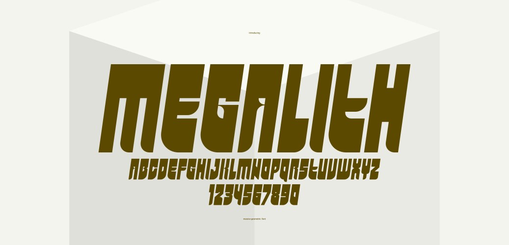 Bold and strong geometric font for logos Vector Image