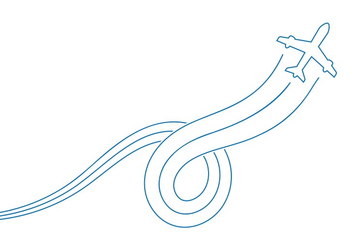 Plane draws a heart in the blue sky Royalty Free Vector