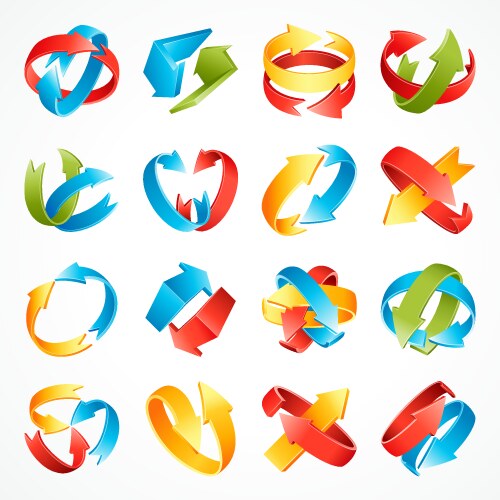 Icon set logo design elements Royalty Free Vector Image