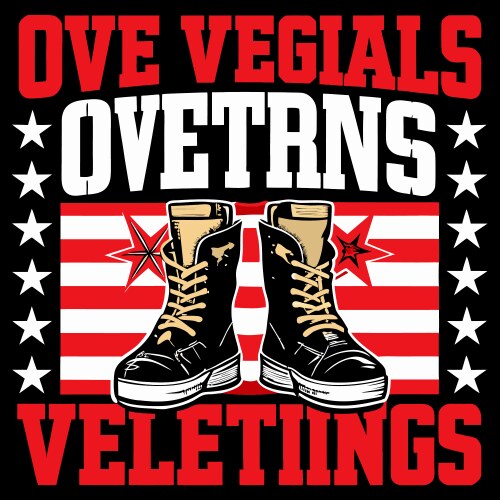American veteran us maps boots and weapon Vector Image