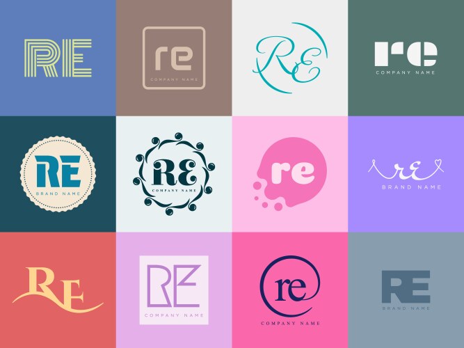 Re logo Vector Images & Graphics for Commercial Use | VectorStock