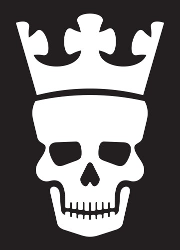 Skull with bat wings and a crown Royalty Free Vector Image