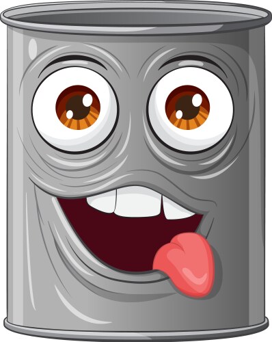 Detailed design of a classic metal bin Royalty Free Vector