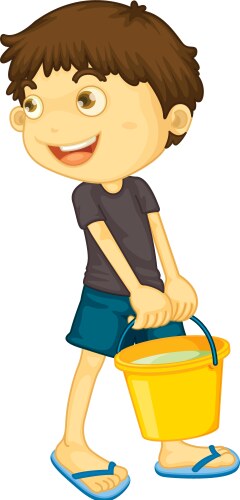 A portrait of father carrying boy on his Vector Image