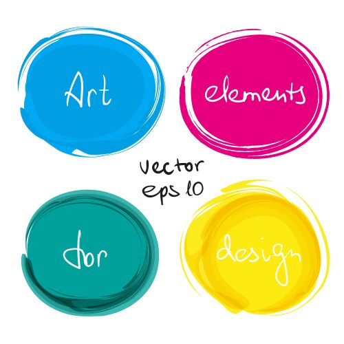 Circle paint drop set Royalty Free Vector Image