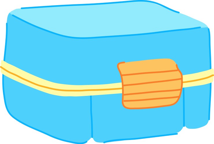 Sandwich lunch box cartoon Royalty Free Vector Image