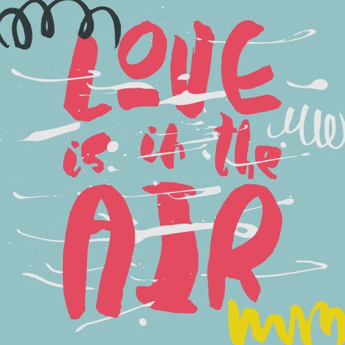 Love you hand lettering Royalty Free Vector Image