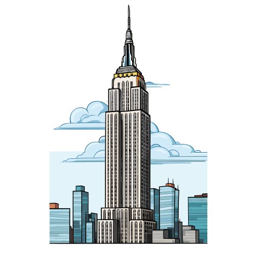 Empire state building Royalty Free Vector Image
