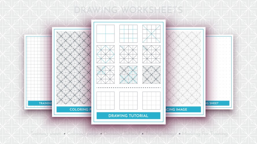 How to draw a pattern step by drawing Royalty Free Vector
