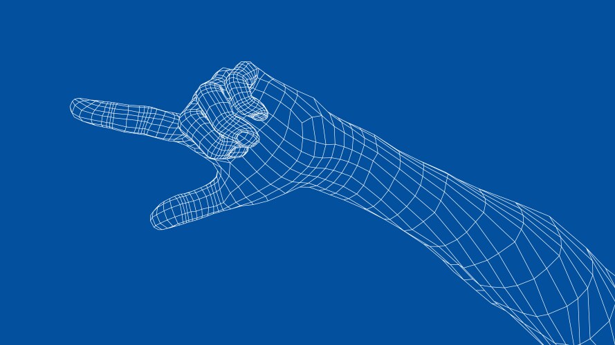 Human hand point with finger Royalty Free Vector Image