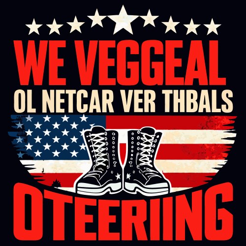 American veteran us maps boots and weapon Vector Image