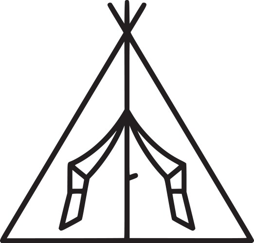 Camping tent svg silhouette Royalty Free Vector Image