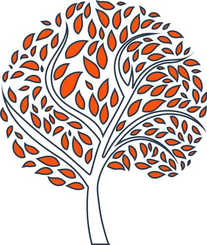 India yoga leaf tree Royalty Free Vector Image