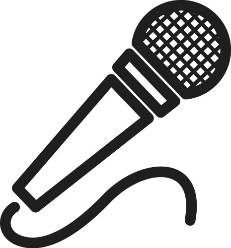 Cartoon doodle microphone Royalty Free Vector Image