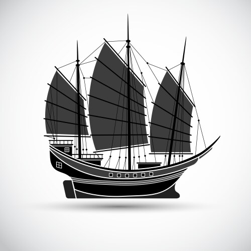 Sail boat background Royalty Free Vector Image