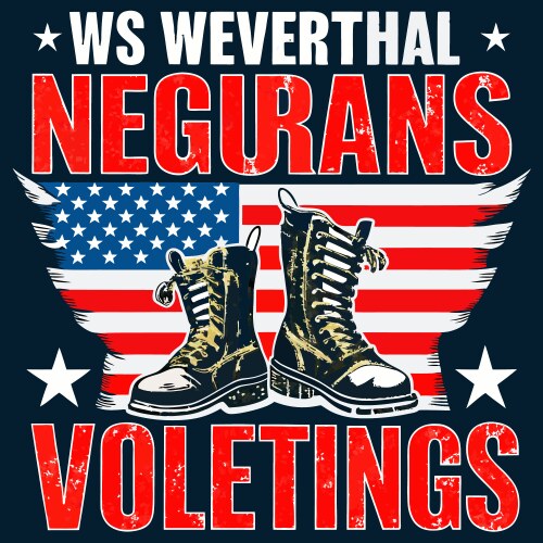 American veteran us maps boots and weapon Vector Image
