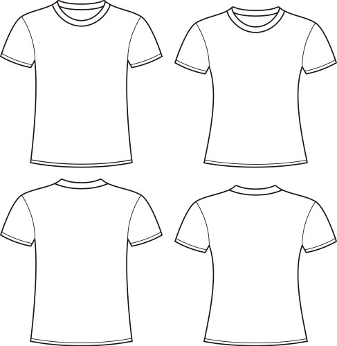 T-Shirt Template Front and Back Vector Images (over 17,000)