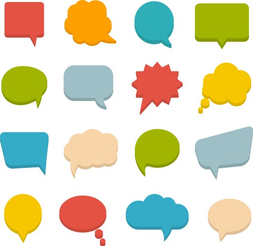 Dialog bubbles Royalty Free Vector Image - VectorStock