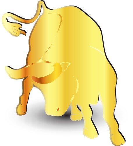 Charging bull Royalty Free Vector Image - VectorStock