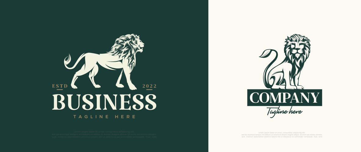 Lion label Royalty Free Vector Image - VectorStock