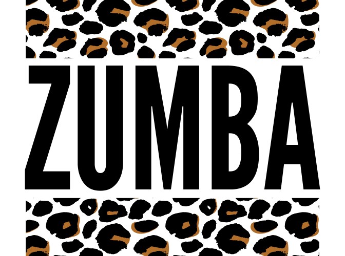 Zumba letter lettering calligraphy dance brush Vector Image