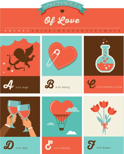 Alphabet card with cute animals j to r Royalty Free Vector