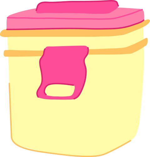 Sandwich lunch box cartoon Royalty Free Vector Image