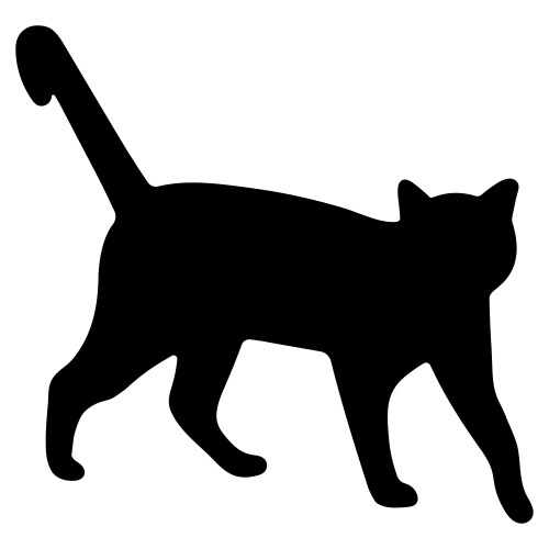 Cat shadow single 18 Royalty Free Vector Image