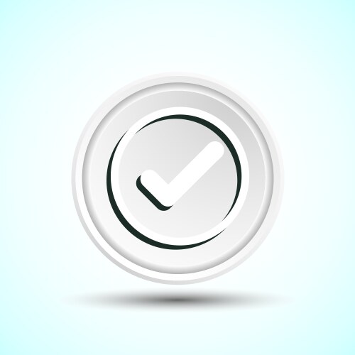 Check mark icon button set design tick symbol Vector Image